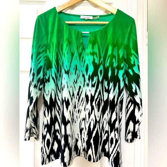 Calvin Klein | Tops | Calvin Klein Animal Print Blouse | Poshmark
